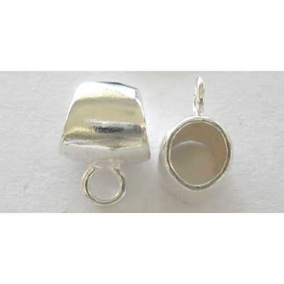 Sterling Silver Bail Closed w/Ring 11x15mm including ring 6mm hole ...