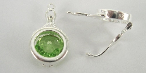 Sterling Silver Bail setting for 8mm stone - Bail/Enhancer Bail ...