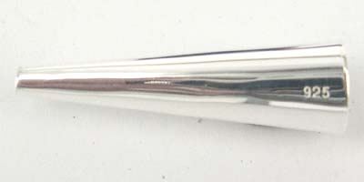 Sterling Silver Cone 7x25mm 2 pack - Cone : Findings-925 Sterling ...