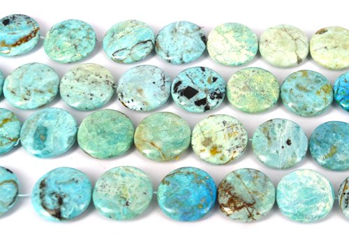 Blue Opal African flat round 30mm EACH - Beads incl Pearls-Gemstone ...