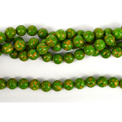 Howlite reconstituted green round 14mm Strand 29 beads - Beads incl ...