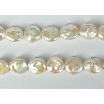 Fresh Water Coin Pearl 18-19mm strand 20 pearls - Beads incl Pearls ...