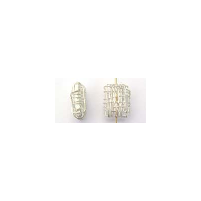 Sterling Silver Bead Rectangle flat16x12mm Wire 2 pack - Bead Bead ...