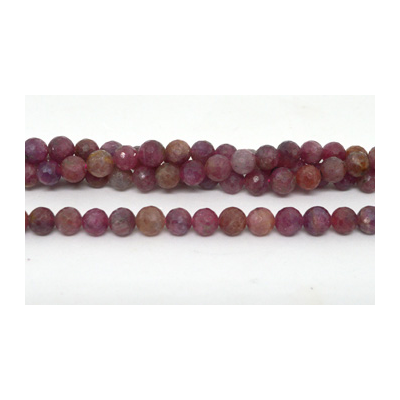 Ruby Fac.6mm round strand 68 beads - Beads incl Pearls-Gemstone Beads ...