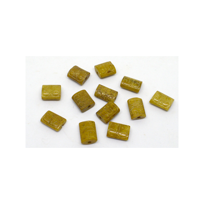 Bone Carved flat rectangle 15x11mm EACH BEAD - Beads incl Pearls ...