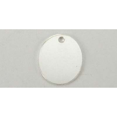 Sterling Silver Pendant Disk 9x11mm 5 pack - Pendant : Findings-925 ...