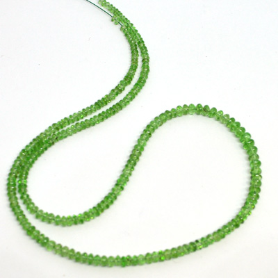 Tzavorite polished rondel Graduated 2.4x1.4-4.4x2.5mm str 220 beads ...