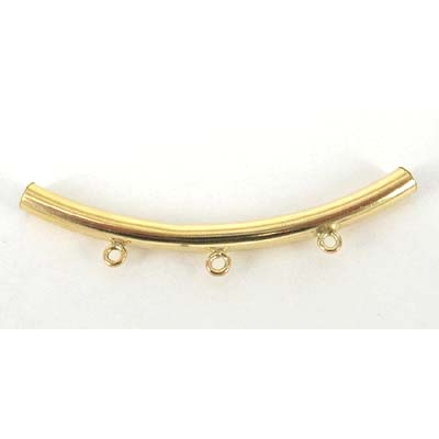 14k Gold filled curve tube 36mm 3 rings - Bail/Enhancer Bail : Findings ...