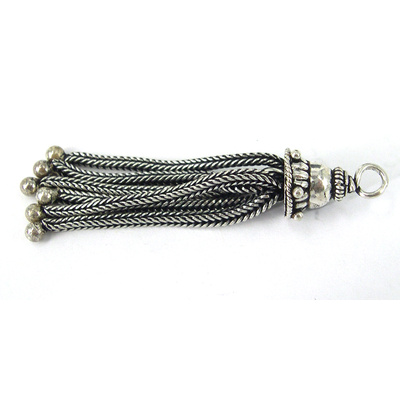 Sterling Silver Pendant Tassel 55mm - Tassel Pendant : Findings-925 ...