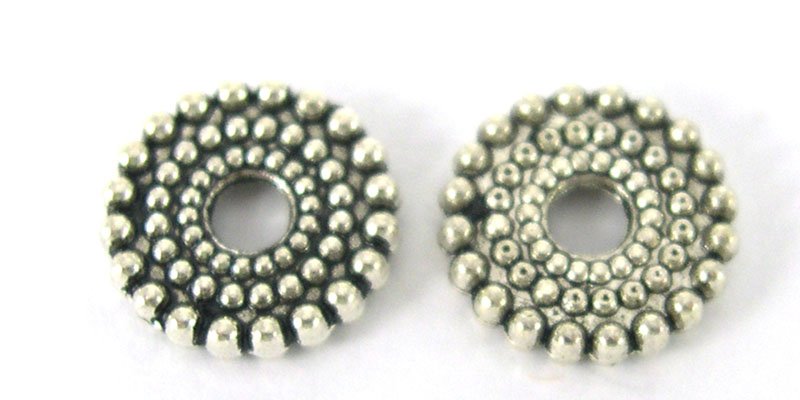 Base Metal Bead Daisy 10x2mm 100 pack - Bead Daisy Bead : Findings-Base ...