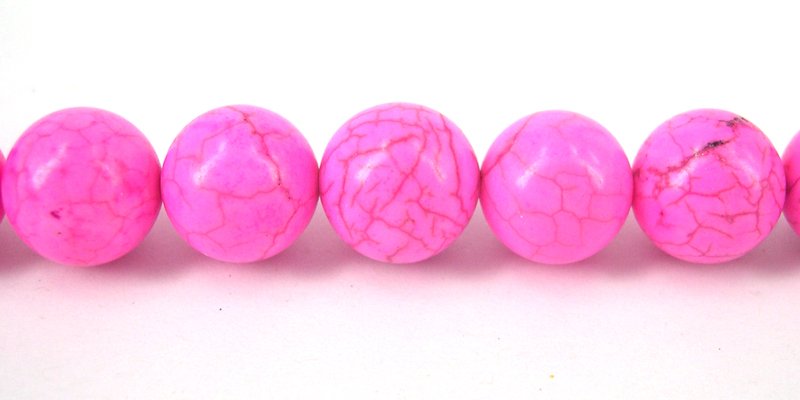 Howlite Dyed Round 10mm Hot Pink beads per strand 41b - Pink : Beads ...