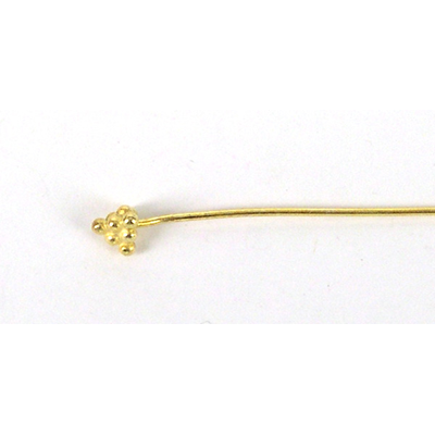Vermeil H'Pin 60mm 0.5mm 10 pack - Head Pin Head Pin : Findings-Vermeil ...