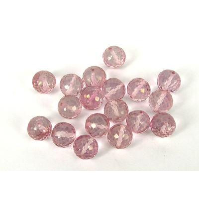 Pink Topaz approx 8mm Faceted Round BEAD - Pink : Beads incl Pearls ...